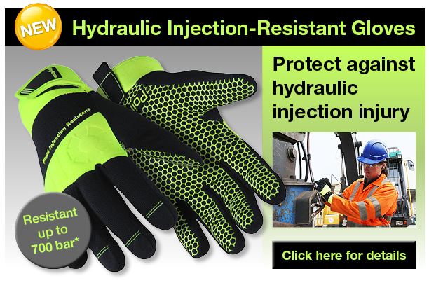 Fluid power gloves protect against